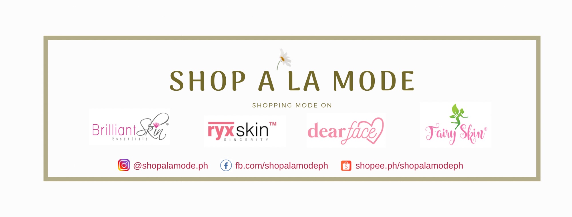 Shop online with Shop a la Mode now! Visit Shop a la Mode on Lazada.